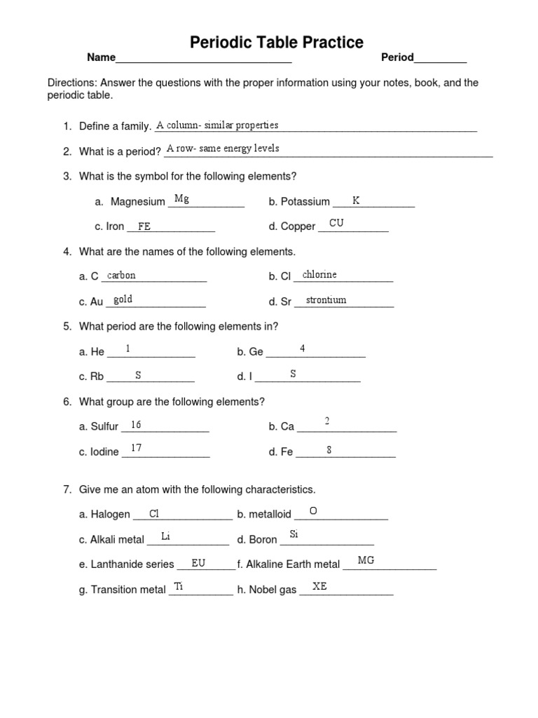 Kami Export - Jaeden Reames - Periodic Table Unit Packet Practice | PDF ...