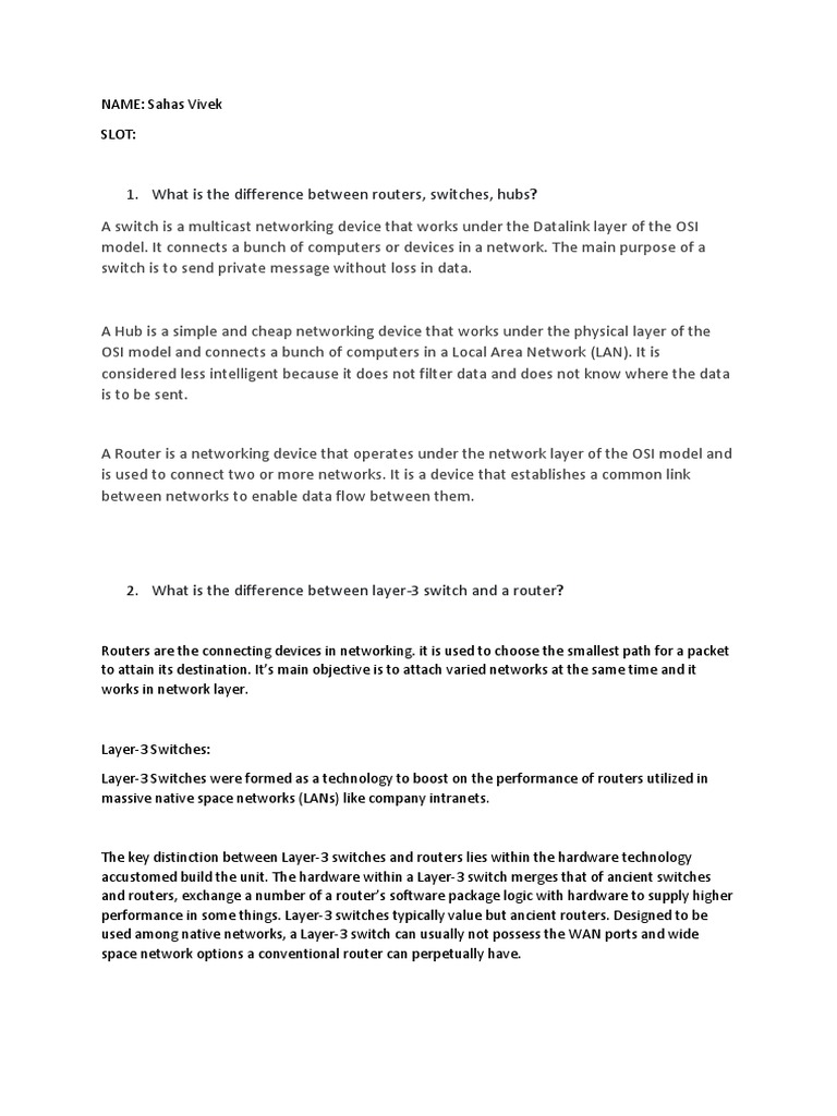 Netcom Assignment 1 | PDF | Network Switch | Computer Network