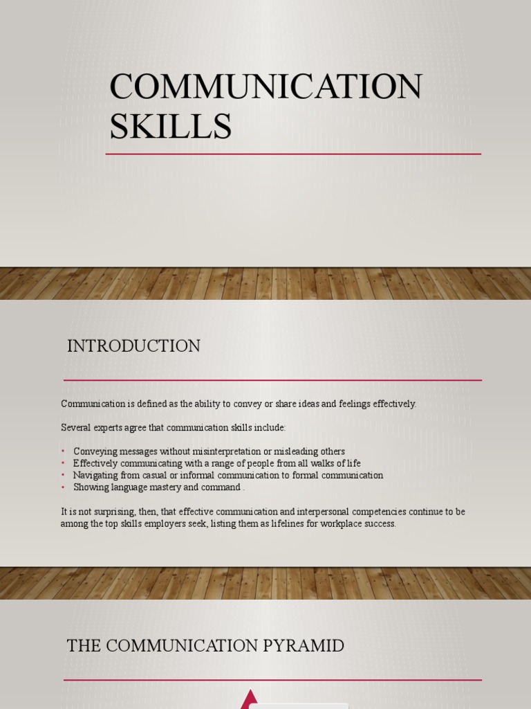 Communication Skills | PDF | Communication | Nonverbal Communication