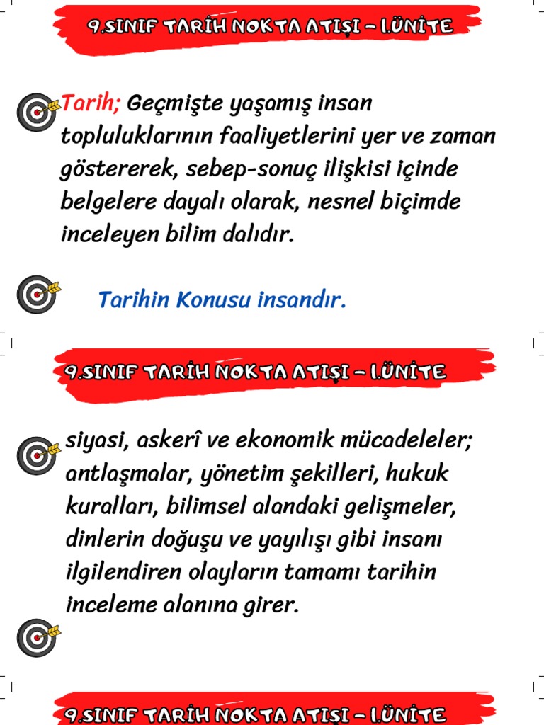 9.sinif Tarih 1.unite Ders Notlari | PDF