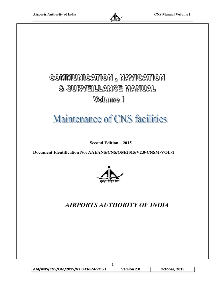 CNS Manual Vol I Version 2.0 Maintenance of CNS Facilities | PDF ...