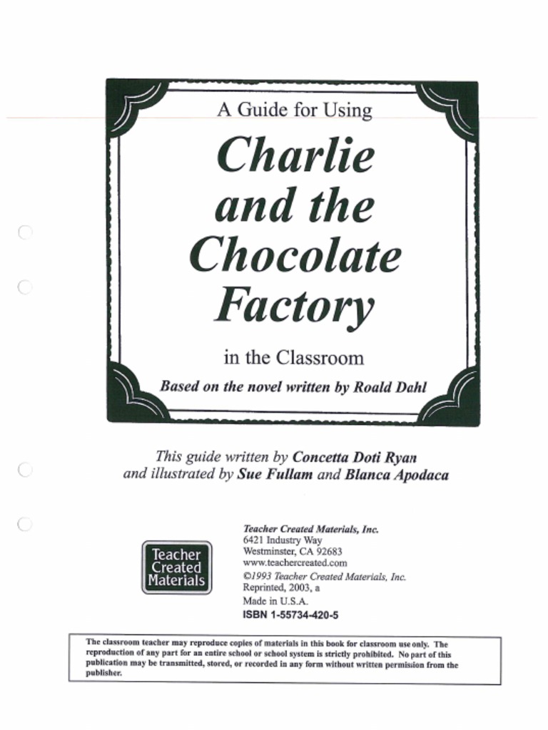 Charlie & The Chocolate Factory Guide - Vocabulary, Questions | PDF