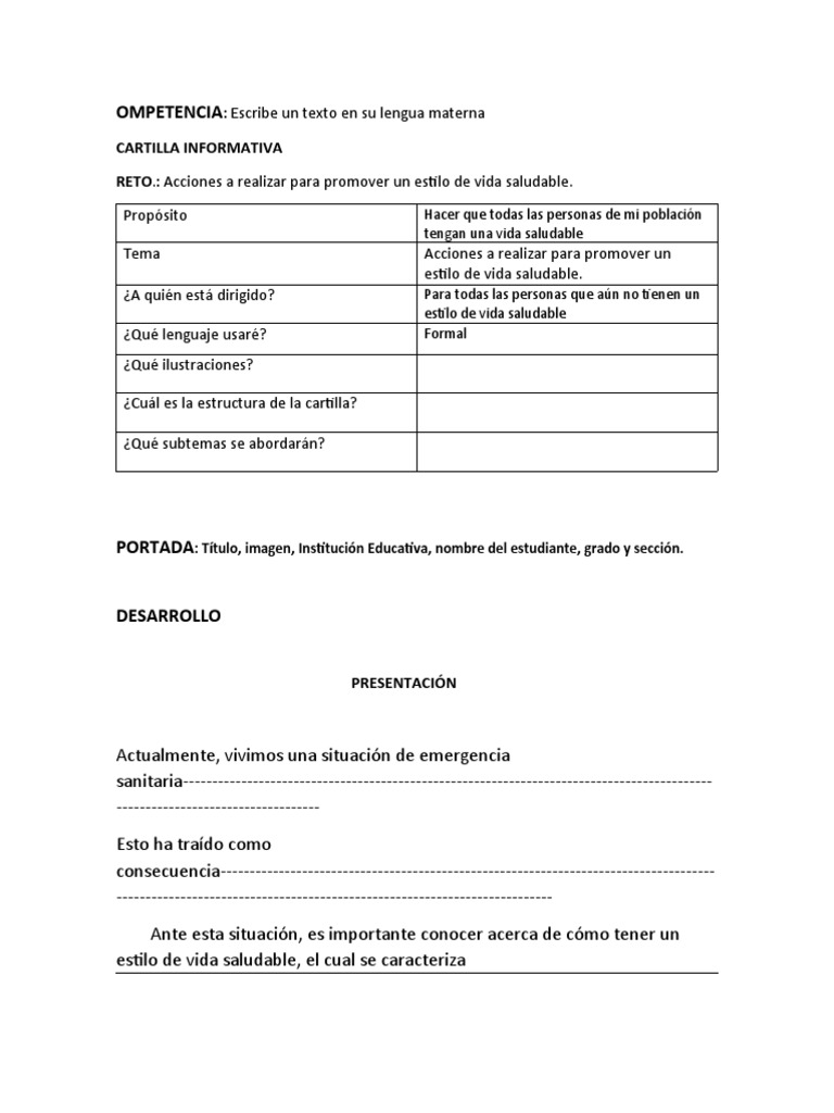 La Cartilla Informativa | PDF