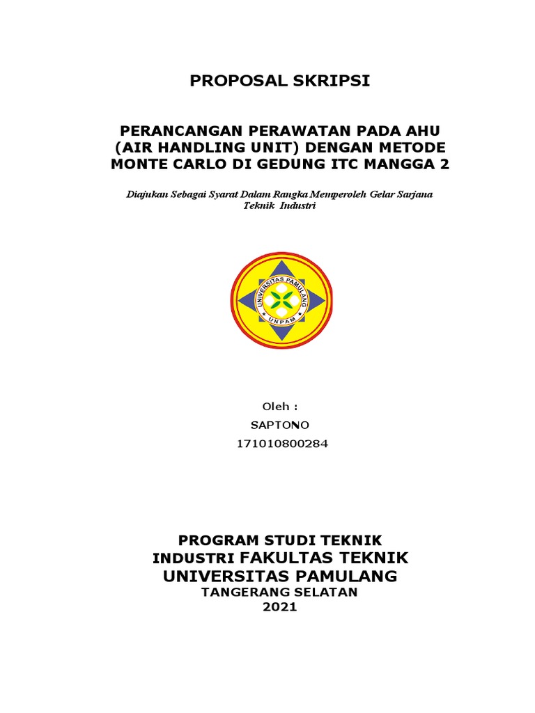 Proposal Saptono Newww | PDF | Teknologi & Rekayasa