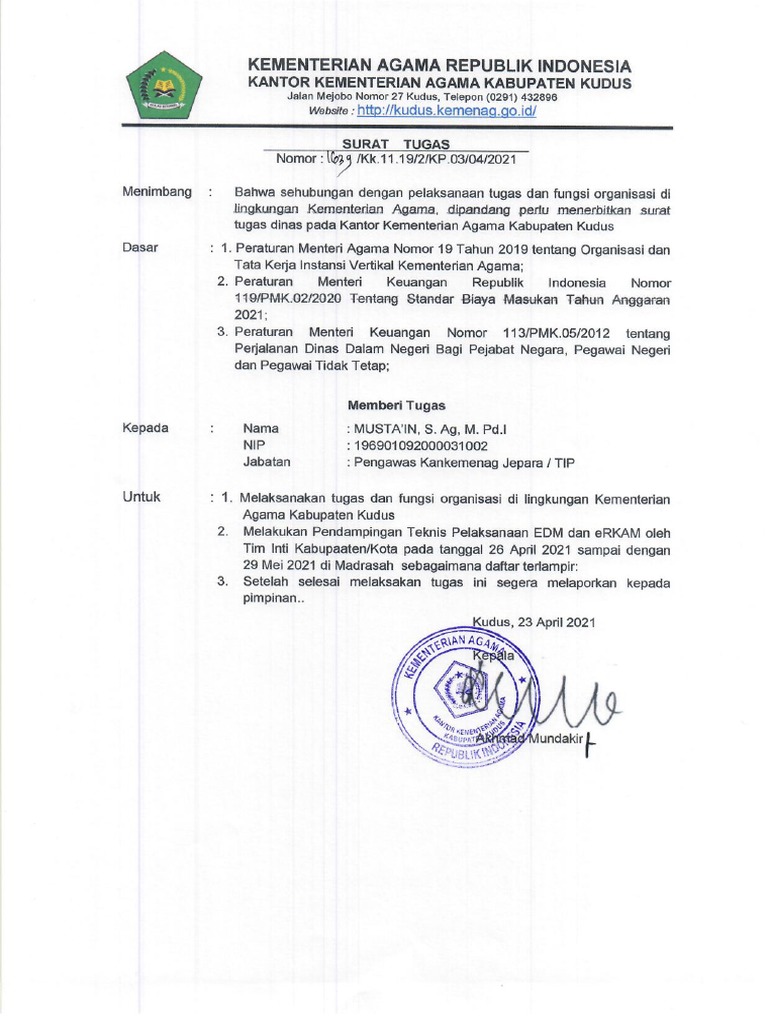 Contoh SK Kepala | PDF