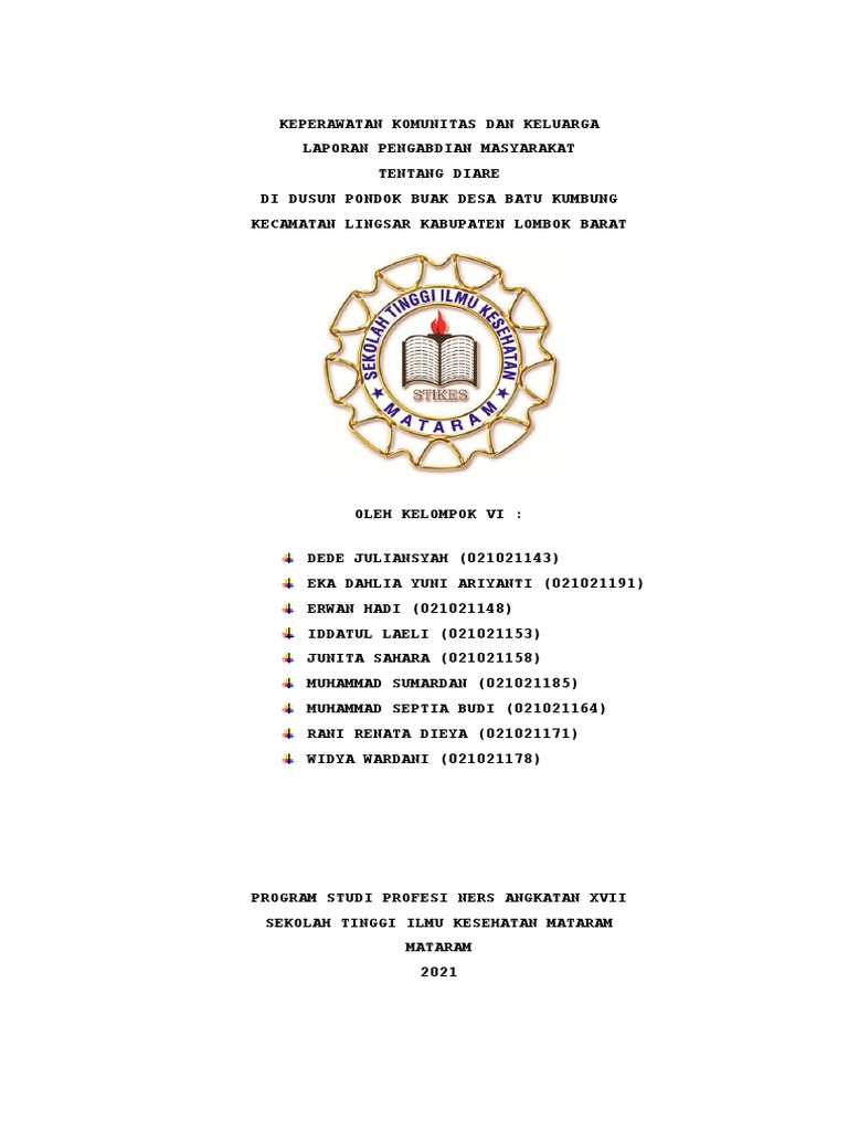 Proposal Pengabmas Diare Fix | PDF