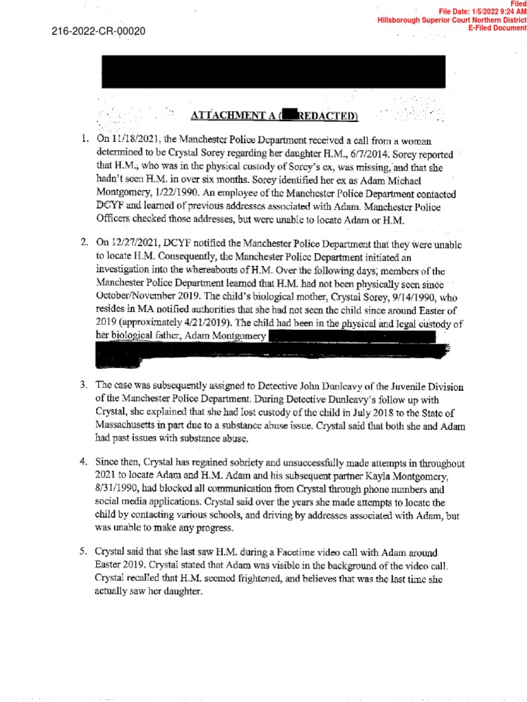 Adam Montgomery Arrest Affidavit | PDF
