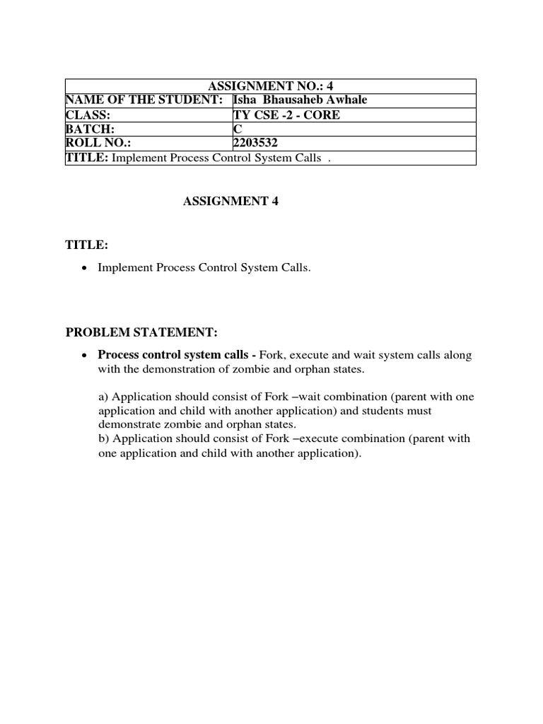 Isha Spos Lab Practical 4 (2203532) | PDF | Software | Information Technology Management