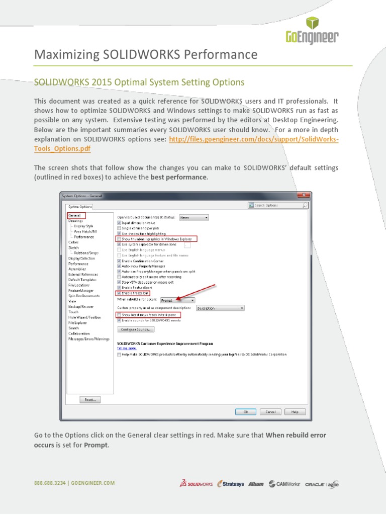 Maximizing Solidworks Performance Pdf Computer Virus Workstation