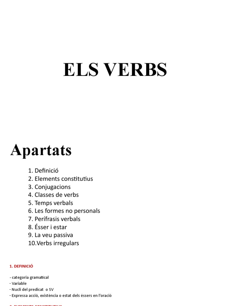 2 Els Verbs | PDF