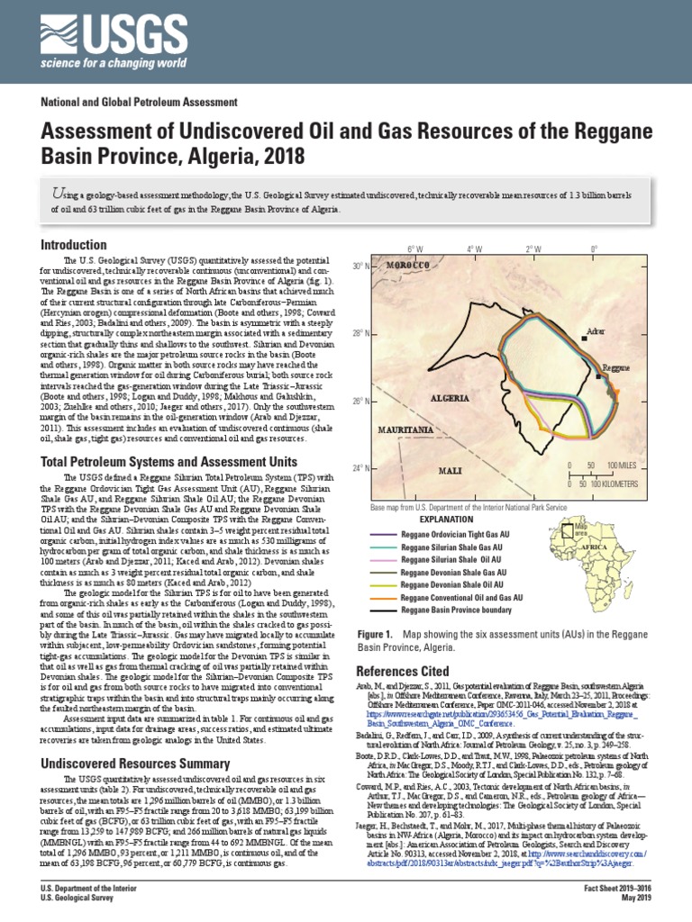 USGS Reggane Assessment | PDF | Petroleum | Petroleum Geology