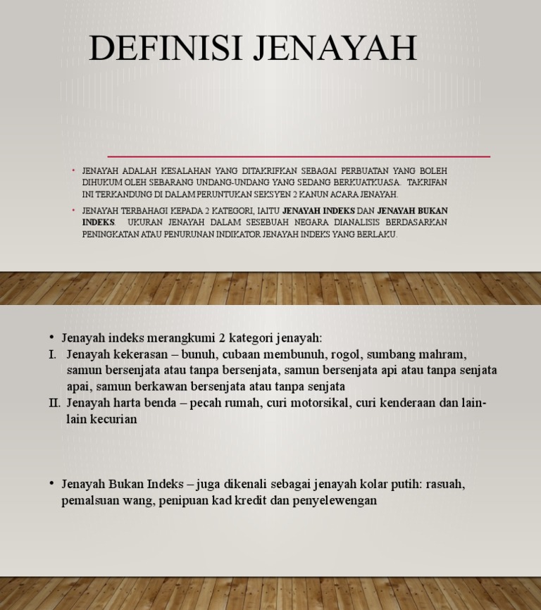 Definisi Jenayah | PDF