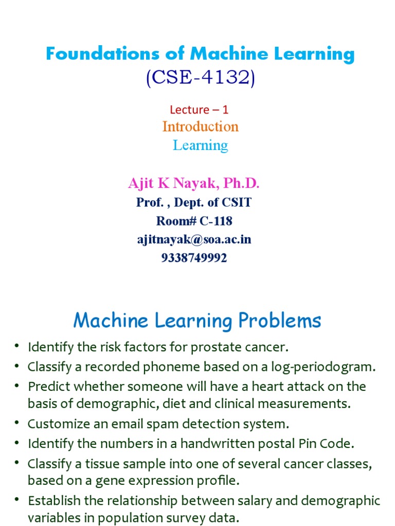 Foundations of Machine Learning | PDF | Prediction | Machine Learning