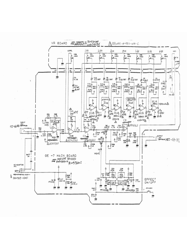 Boss GE 7 EQ (Older) Schematic | PDF