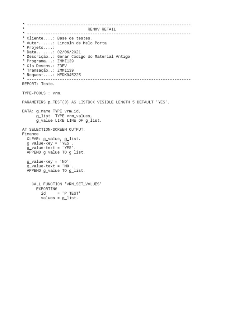Sap Abap Listbox Pdf