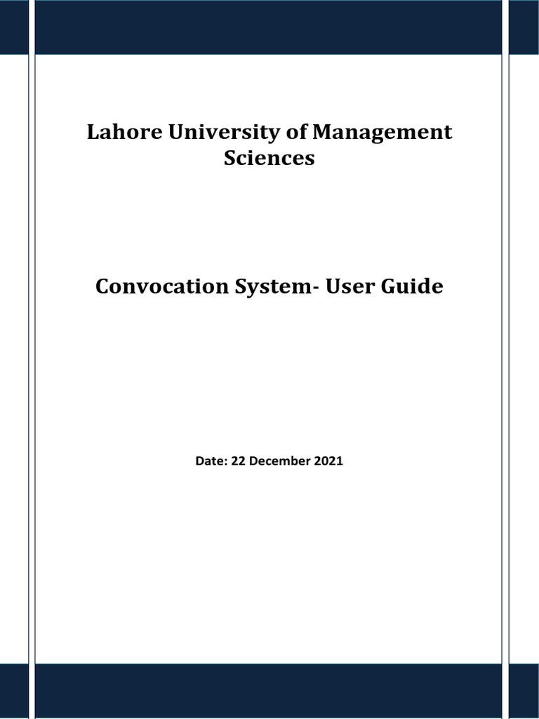 Convocation Registration Manual Ver 1.0 | PDF | Computing | Cyberspace