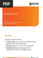 Tree-Diagram Sentence (Review) | PDF | Phrase | Syntax