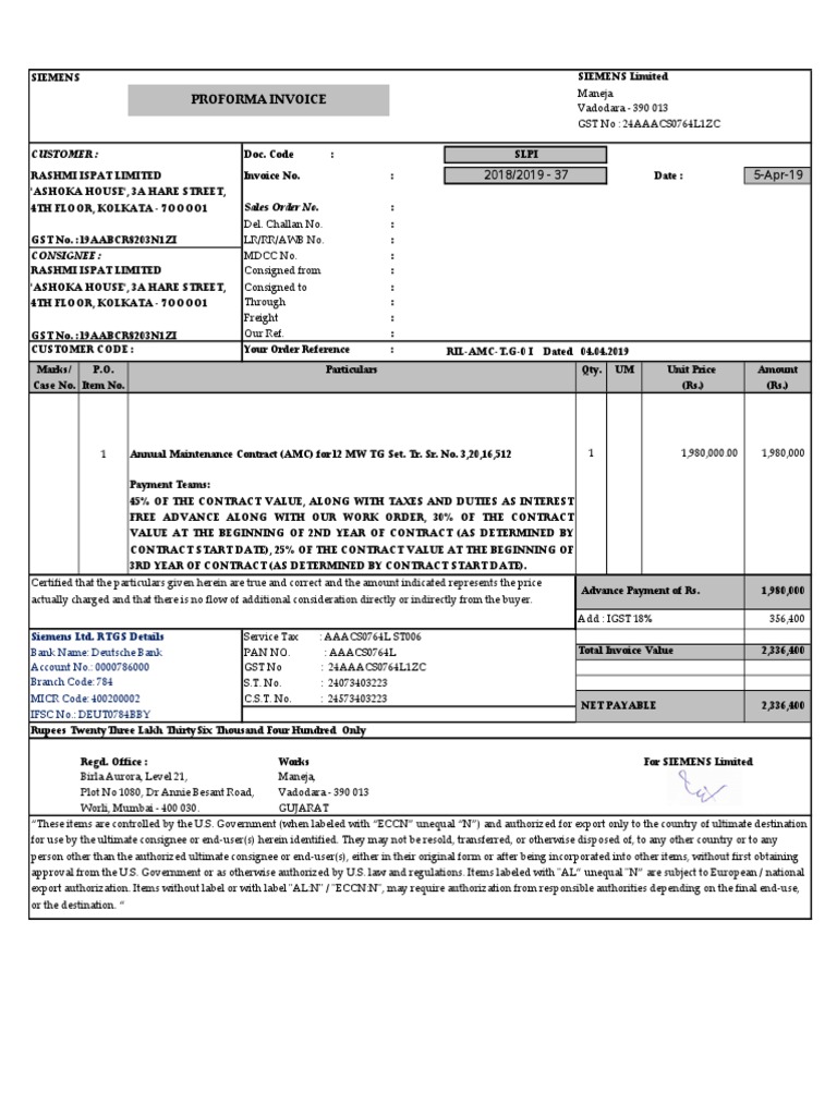 37 - Submission of Invoice - RASHMI ISPAT LIMITED | PDF | Value Added ...
