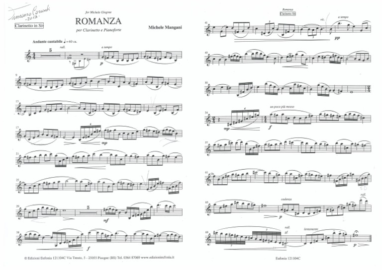 MANGANI - Romanza CL | PDF