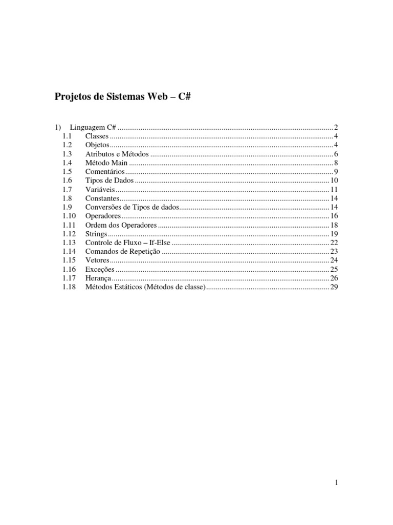 Apostila C Pdf C Sharp Linguagem De Programação C Linguagem