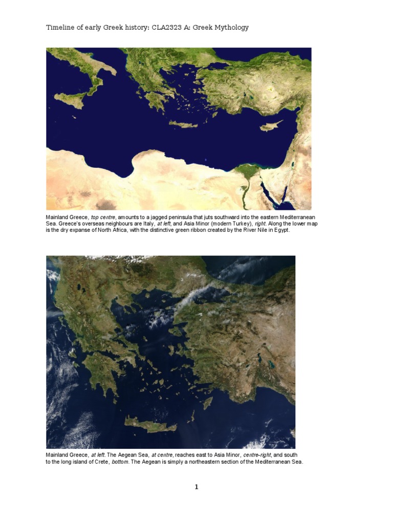 CLA2323 Greek Mythology Timeline of Early Greek History | PDF | Homer ...