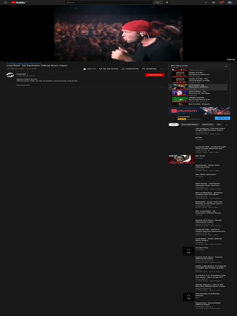 Limp Bizkit - My Generation (Official Music Video) - YouTube | PDF | La ...