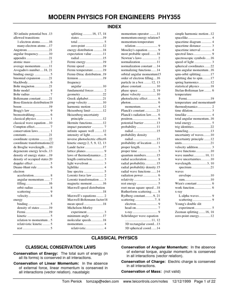 Modern Physics Concepts for Engineers | PDF | Electron | Electronvolt