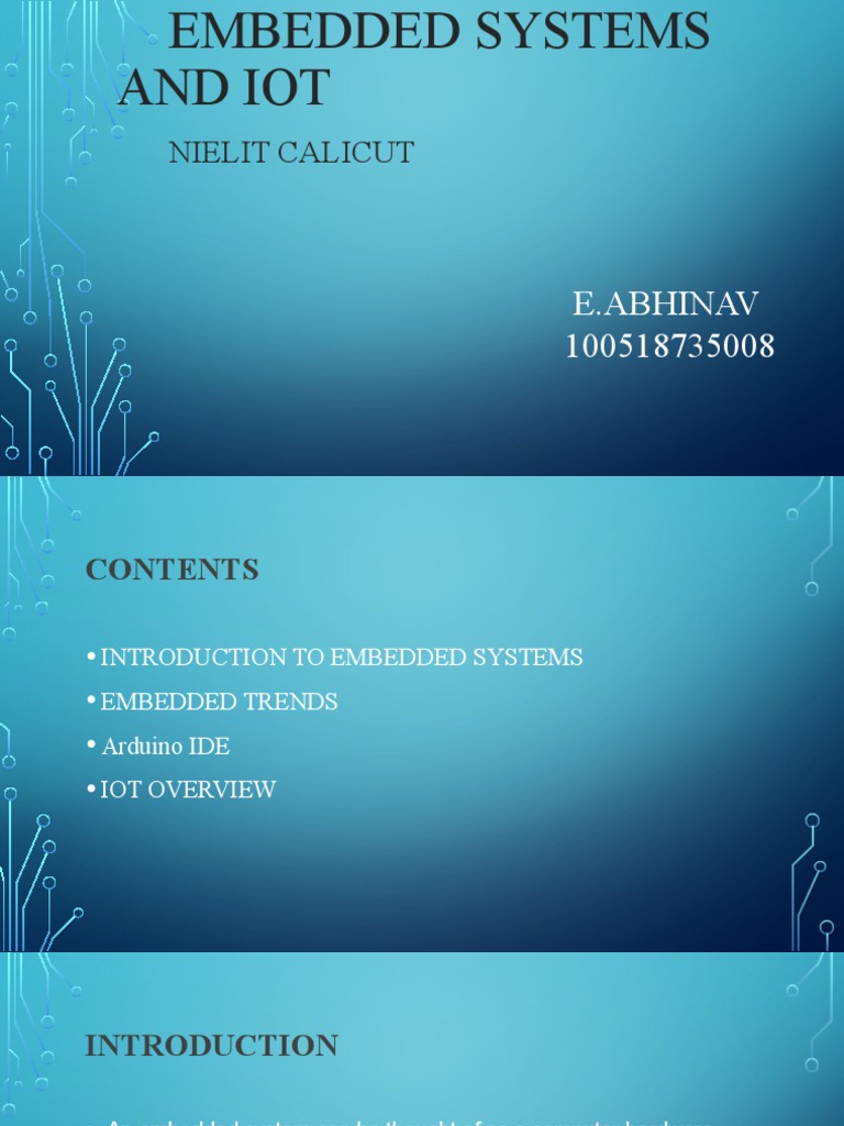 Embedded Systems and Iot | PDF | Internet Of Things | Embedded System