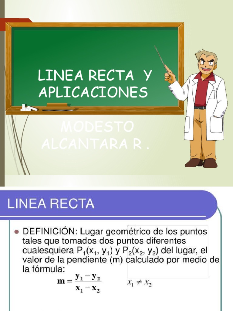 Sem N°6-Linea Recta | PDF | Línea (geometría) | Pendiente