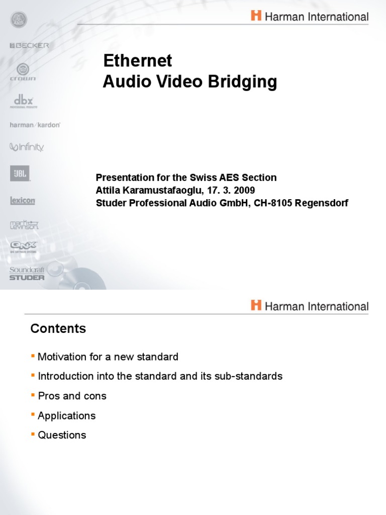 Ethernet Audio Video Bridging | PDF | Computer Network | Network Packet