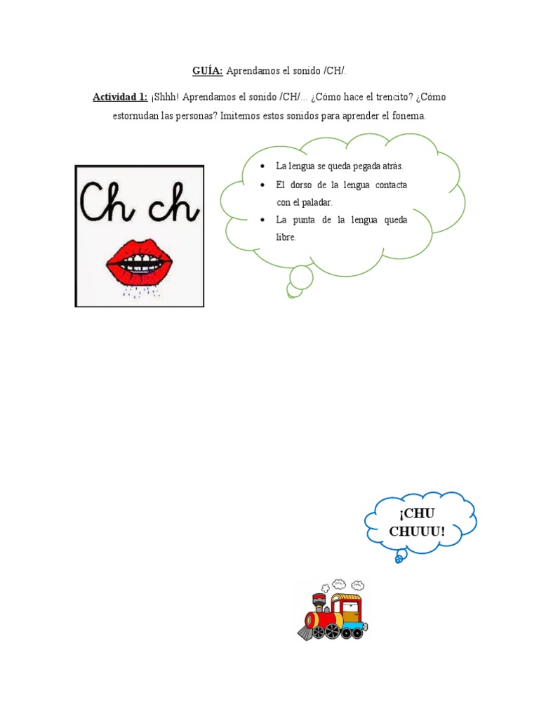 Producción Fonema CH de Forma Aislada y en Palabras Bisilábicas y ...