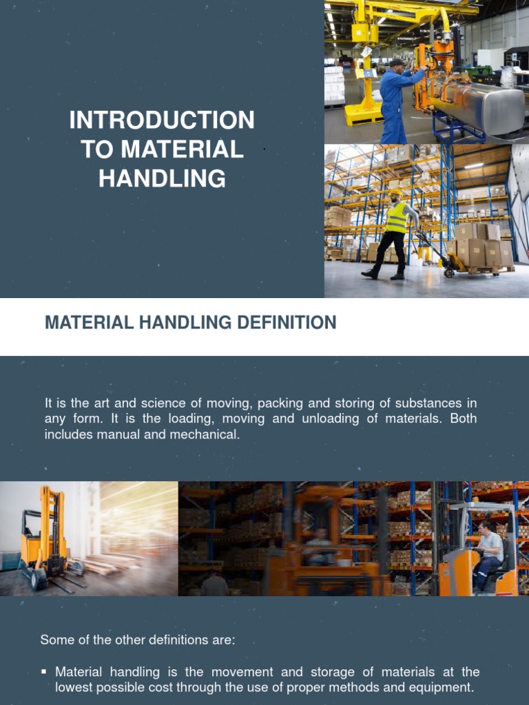 Introduction To Material Handling | PDF | Liquids | Gases