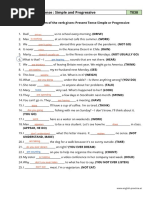 B1 Present Simple and Continuous Exercises | PDF