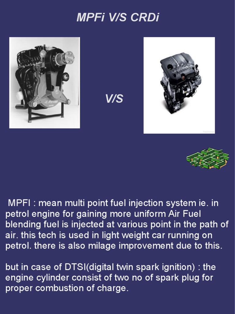 MPFI vs CRDi: Engine Efficiency Explained | PDF | Fuel Injection | Throttle