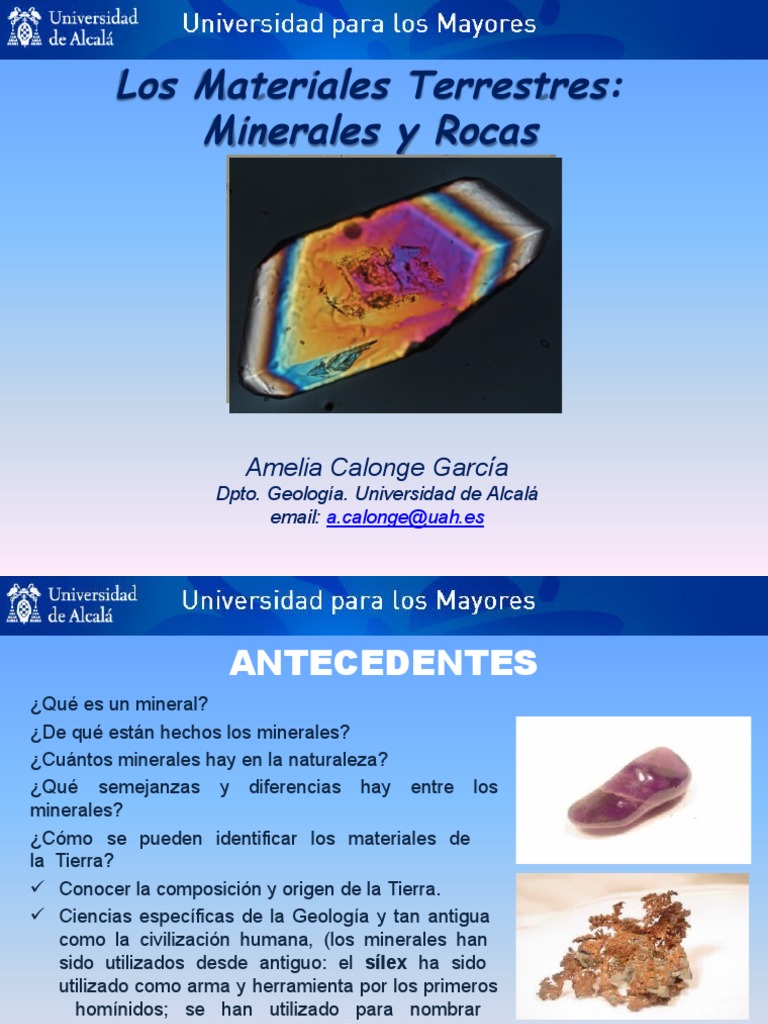 Geologia - Clase - Dos Minerales y Rocas | PDF | Minerales | Roca ...