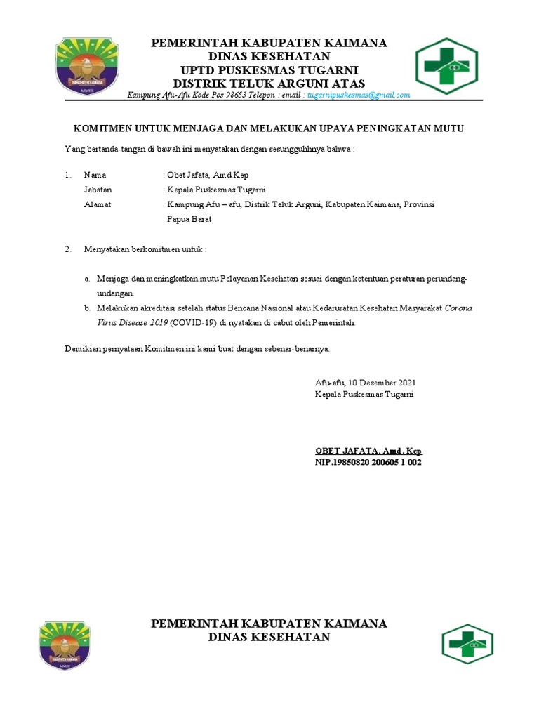 Lembar Komitmen | PDF