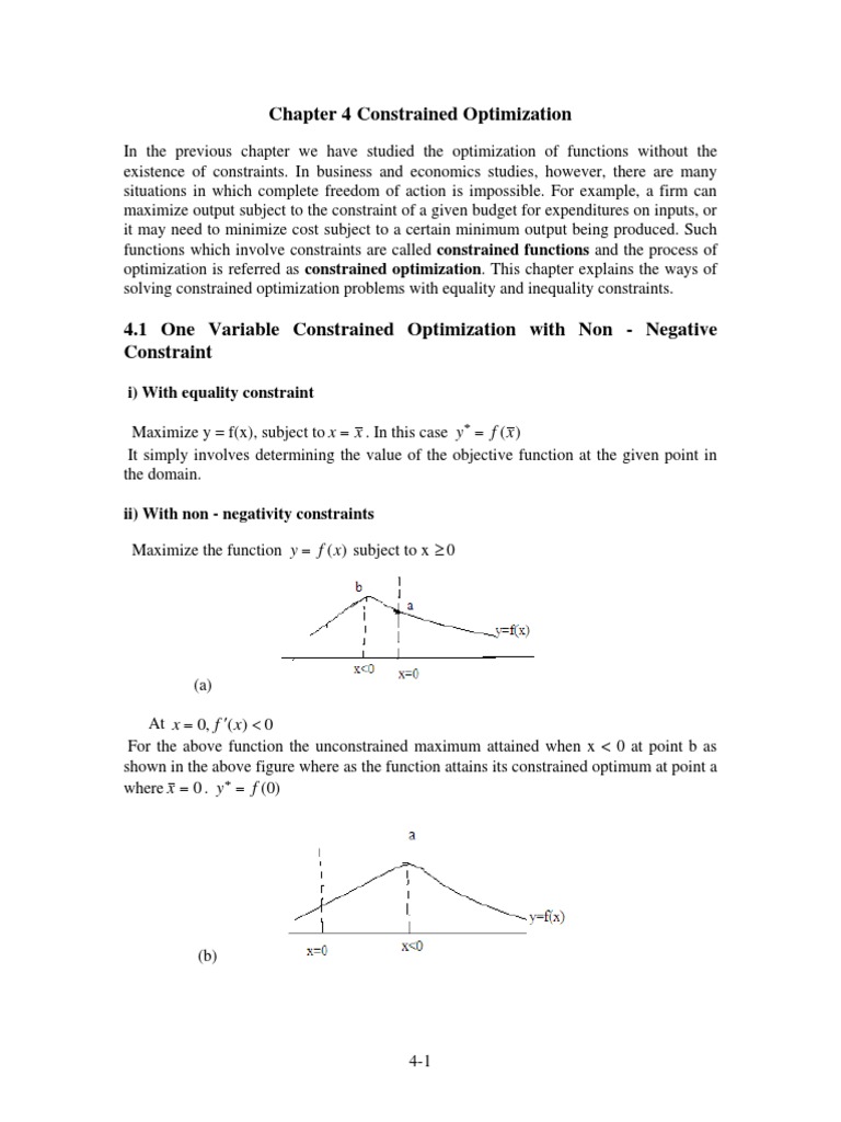 Constrained Optimization with Equality and Inequality Constraints | PDF | Mathematical ...