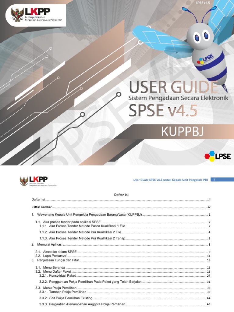 Panduan SPSE 4.5 untuk KUPPBJ | PDF
