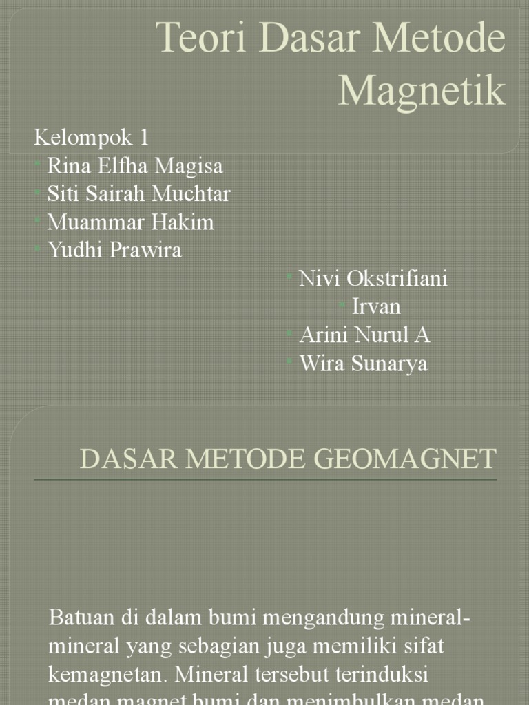 Teori Dasar Metode Magnetik | PDF