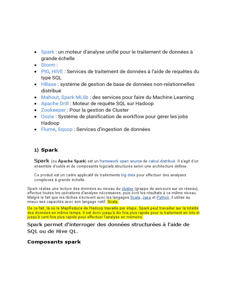 Spark | PDF | Apache Spark | Logiciel