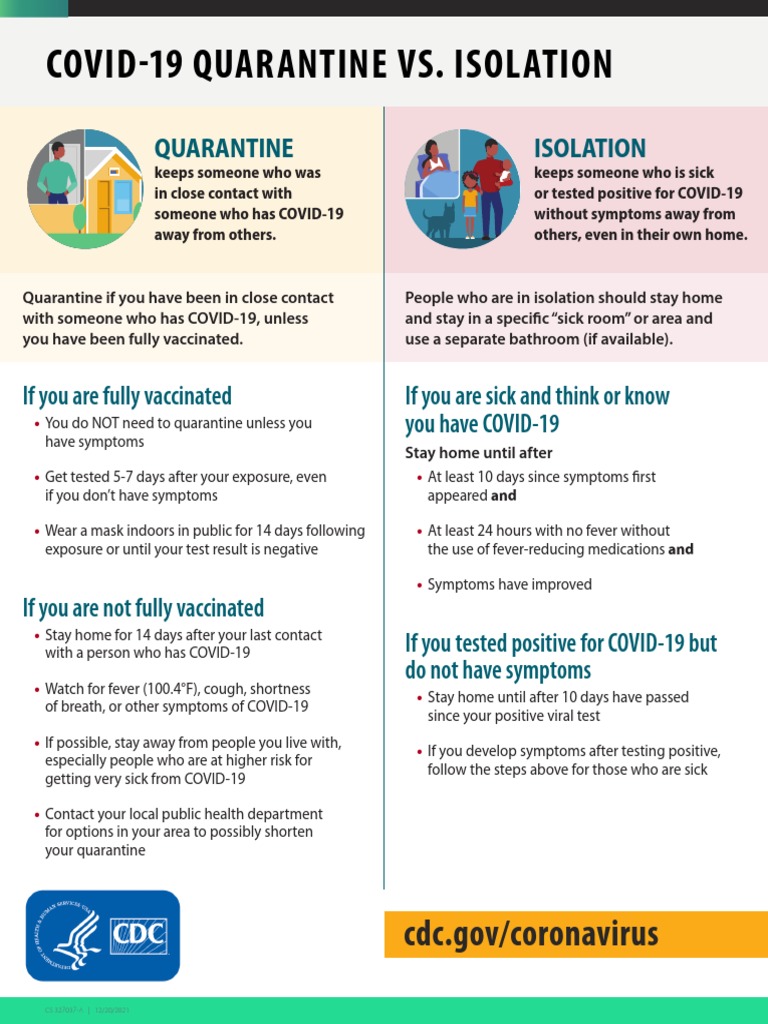 COVID-19 Quarantine vs. Isolation Guide | PDF | Diseases And Disorders ...