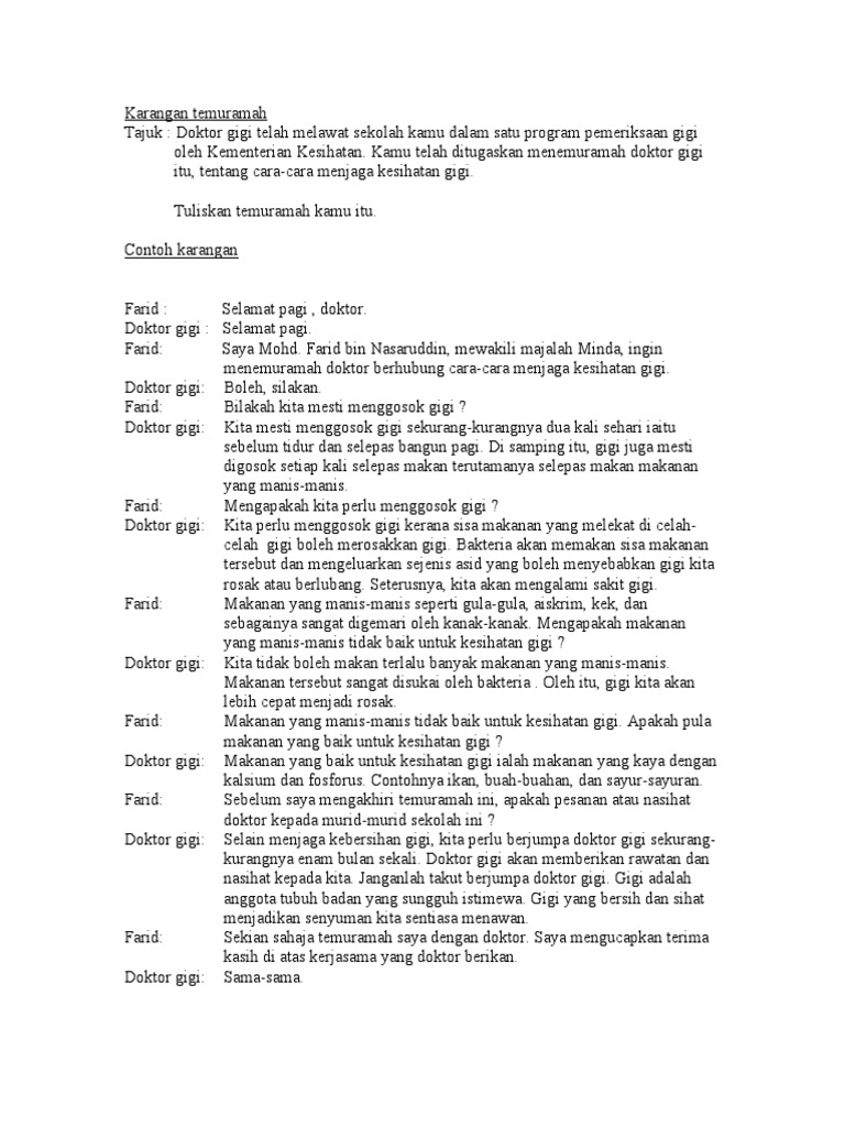 K2 - Karangan Temuramah | PDF