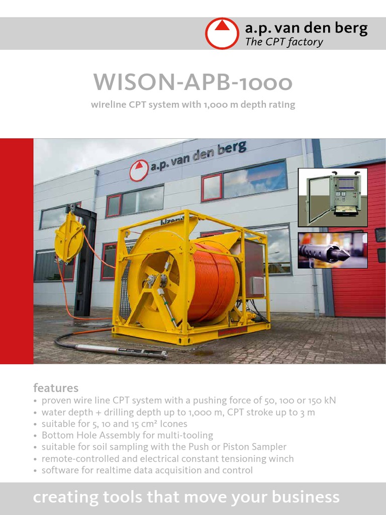 WISON-APB-1000 Wireline CPT System | PDF | Drill | Manufactured Goods