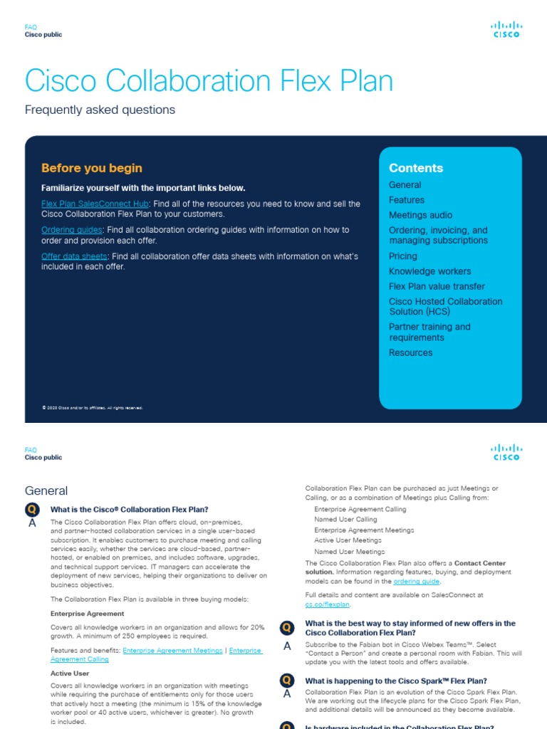 Cisco Collaboration Flex Plan: Frequently Asked Questions | Download ...