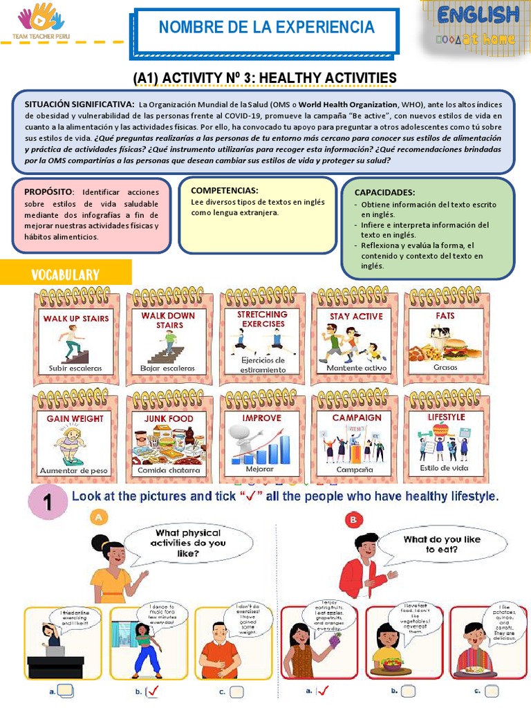 Worksheet A1 EdA 8 Activity 3 MIJAEL | PDF | Cognición