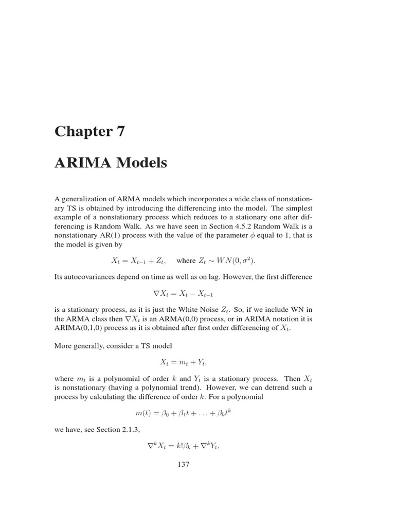 TS Arima | PDF | Autoregressive Integrated Moving Average | Stationary Process