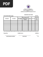Inventory Count Form Annex A | PDF | Inventory