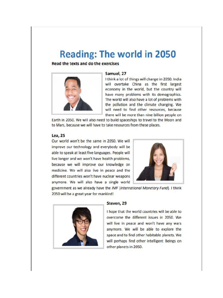 Reading-The World in 2050 | PDF