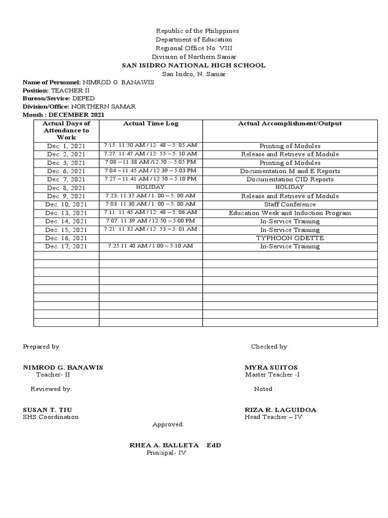 DepEd Region 8 Northern Samar High School IWAR Report | PDF