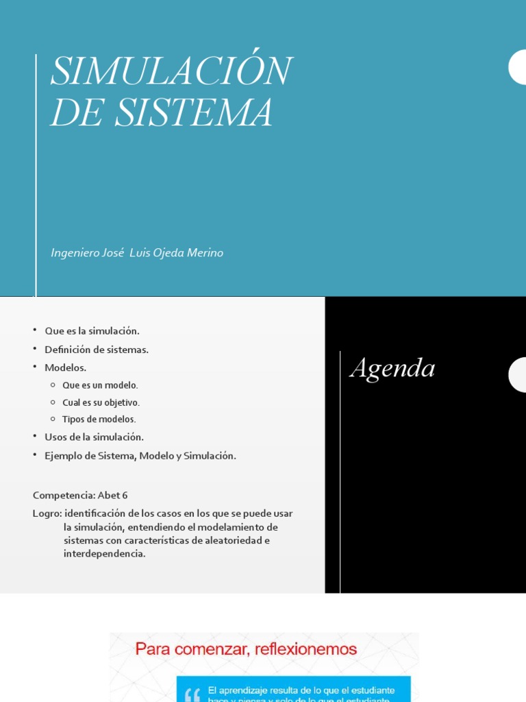 S1-01-Conceptos de Simulacion de Sistemas | PDF | Simulación ...